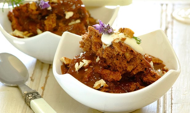 Saucy choc pecan pudding | Rising Sun Newspapers
